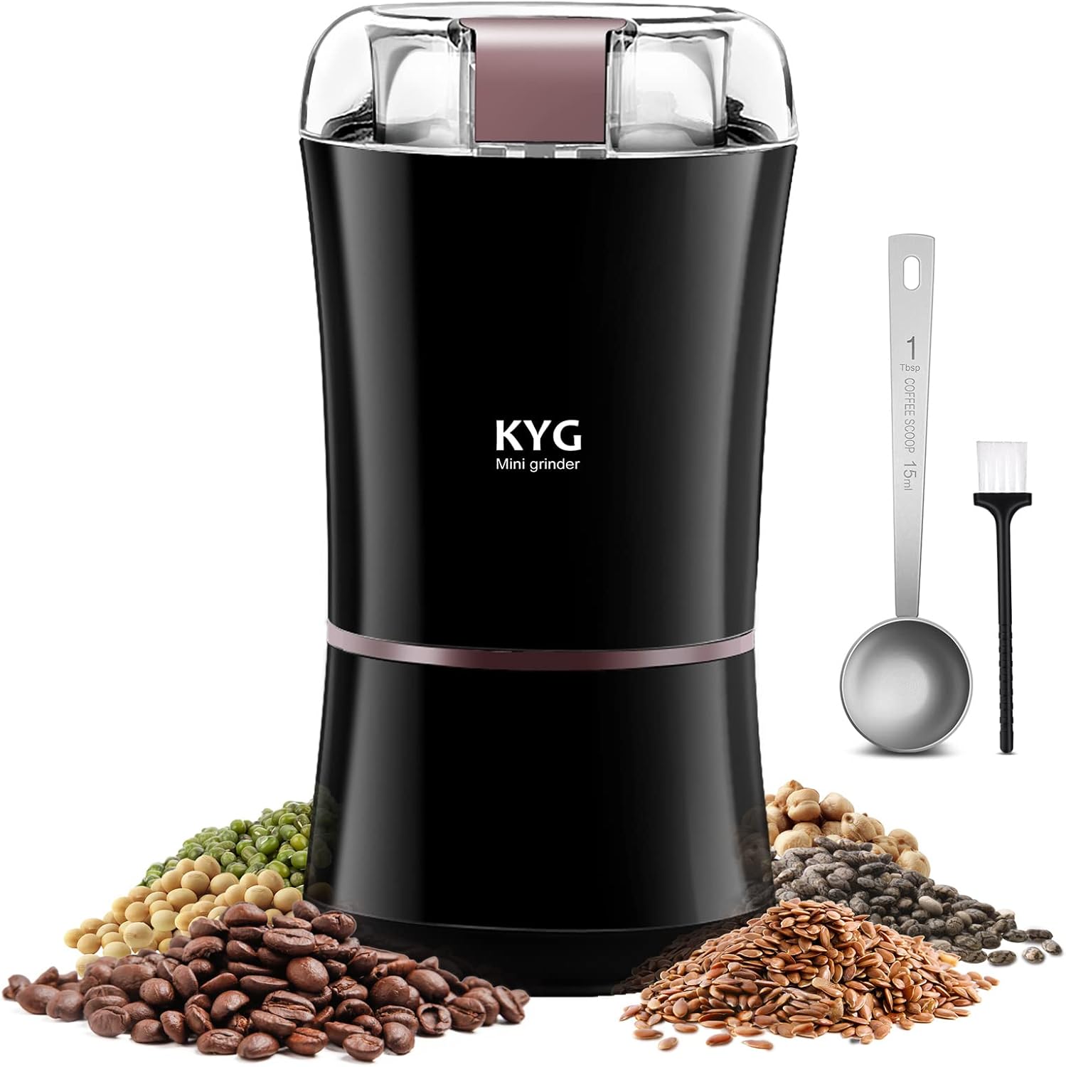 Amazon.com: KYG Coffee Grinder, Electric Grinder for Flaxseed, Nut ...