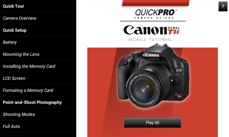 Canon EOS T1i by QuickPro - App on Amazon Appstore