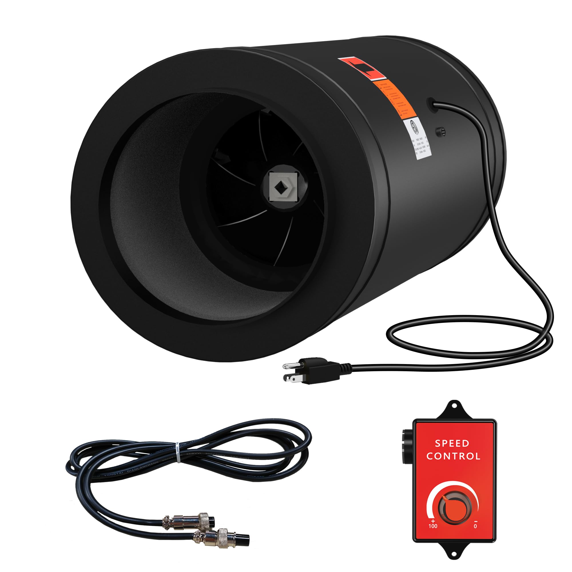 Amazon.com: 6 Inch Inline Duct Fan Built with Silencer with Speed ...