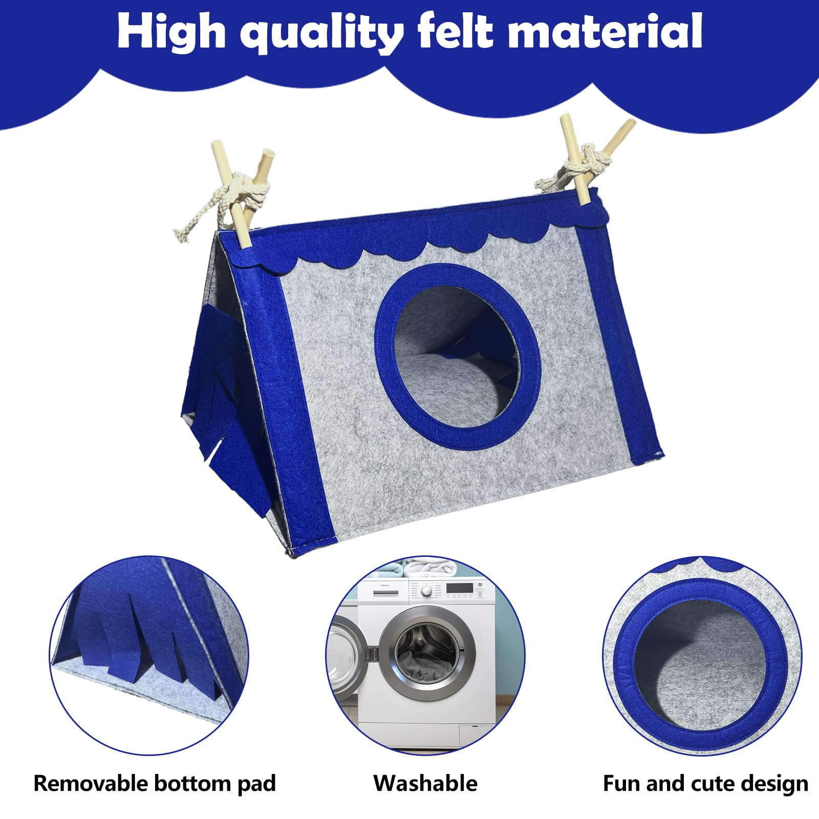 Snapklik.com : Small Animal Hideaway Pet Bed Hideout House Hamster Tent ...