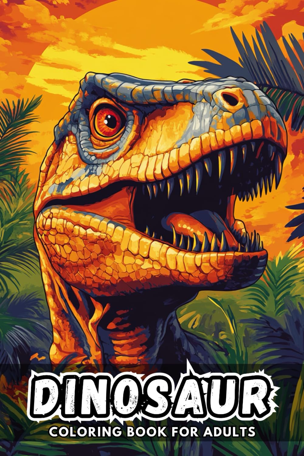 Amazon.com: Dinosaur Coloring Book For Adults: Intricate and Relaxing ...