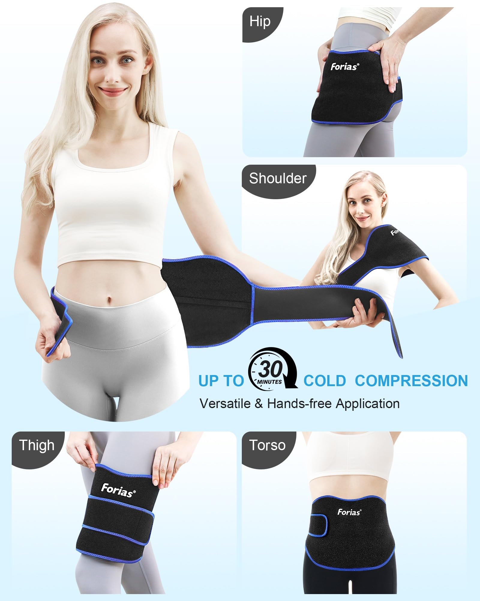 Snapklik.com : Forias Large Ice Pack For Back Pain Relief, 2 Pack ...
