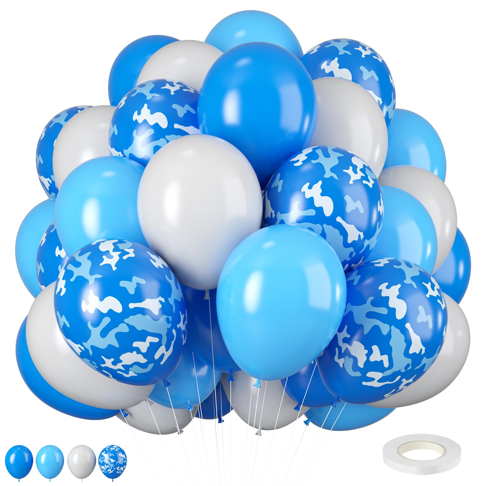 Snapklik.com : Camouflage Balloons, 12inch Army Balloons Navy Balloons ...