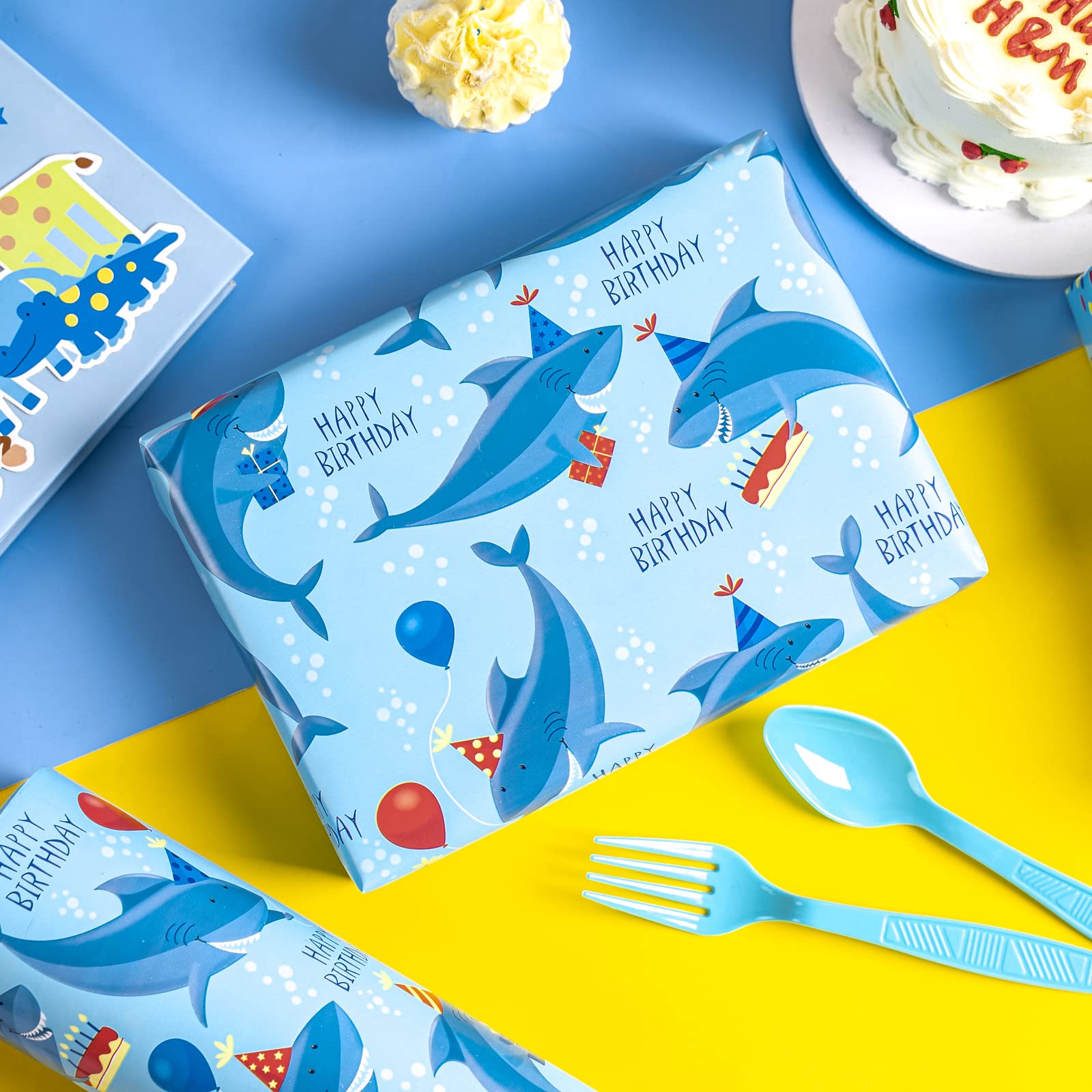 Snapklik.com : WRAPAHOLIC Jumbo Reversible Birthday Wrapping Paper ...