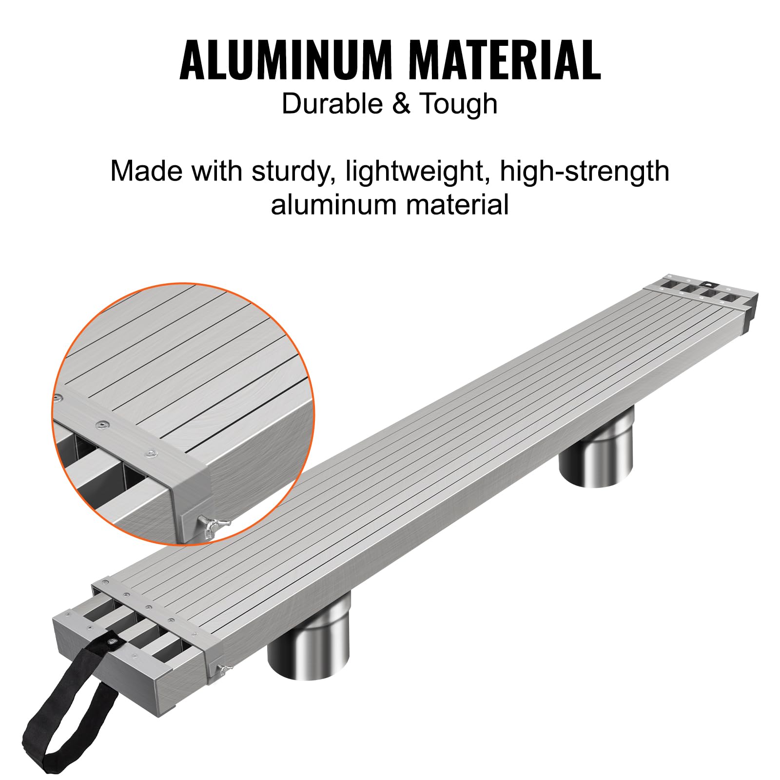Scaffolding Equipment 6-9 Ft Aluminum Work Plank Adjustable Platform ...