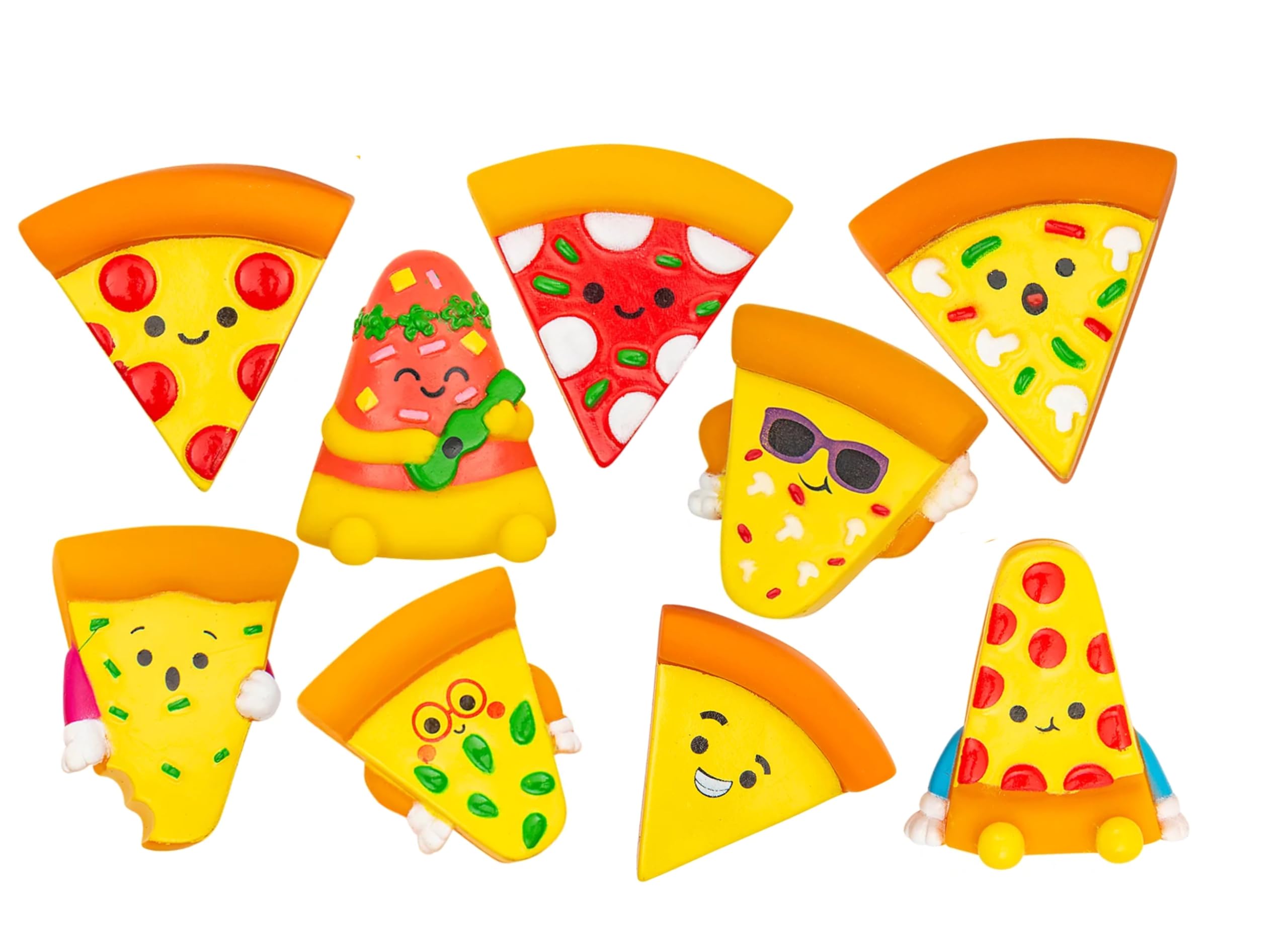 Amazon.com: Rubber Pizza Character Toy Assortment - Fidget Toy, Party ...