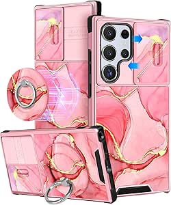 Amazon.com: Buleens for Samsung Galaxy S22 Ultra Case 6.8 Inch - with Ring Stand & Camera Cover ...