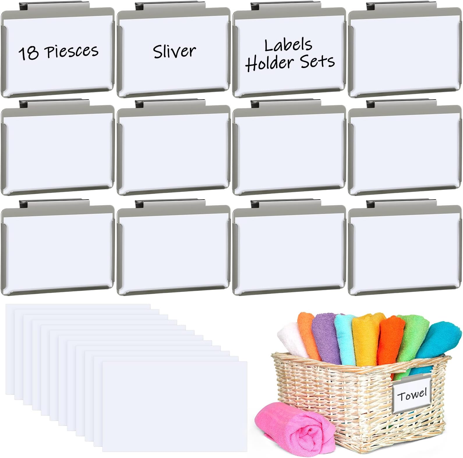 Amazon.com : badigo 20 Basket Labels Clip On, Reusable Labels for ...