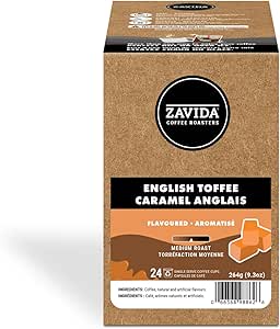 Zavida English Toffee Single Serve Coffee, 24 Count : Amazon.ca ...