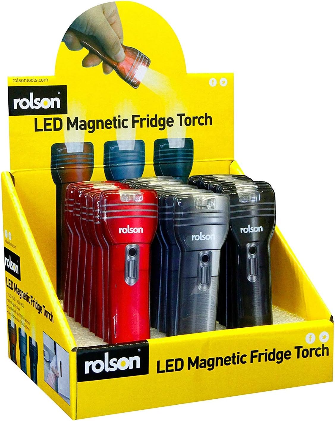 Rolson 61593 Fridge Magnet Torch, Black : Amazon.co.uk: DIY & Tools