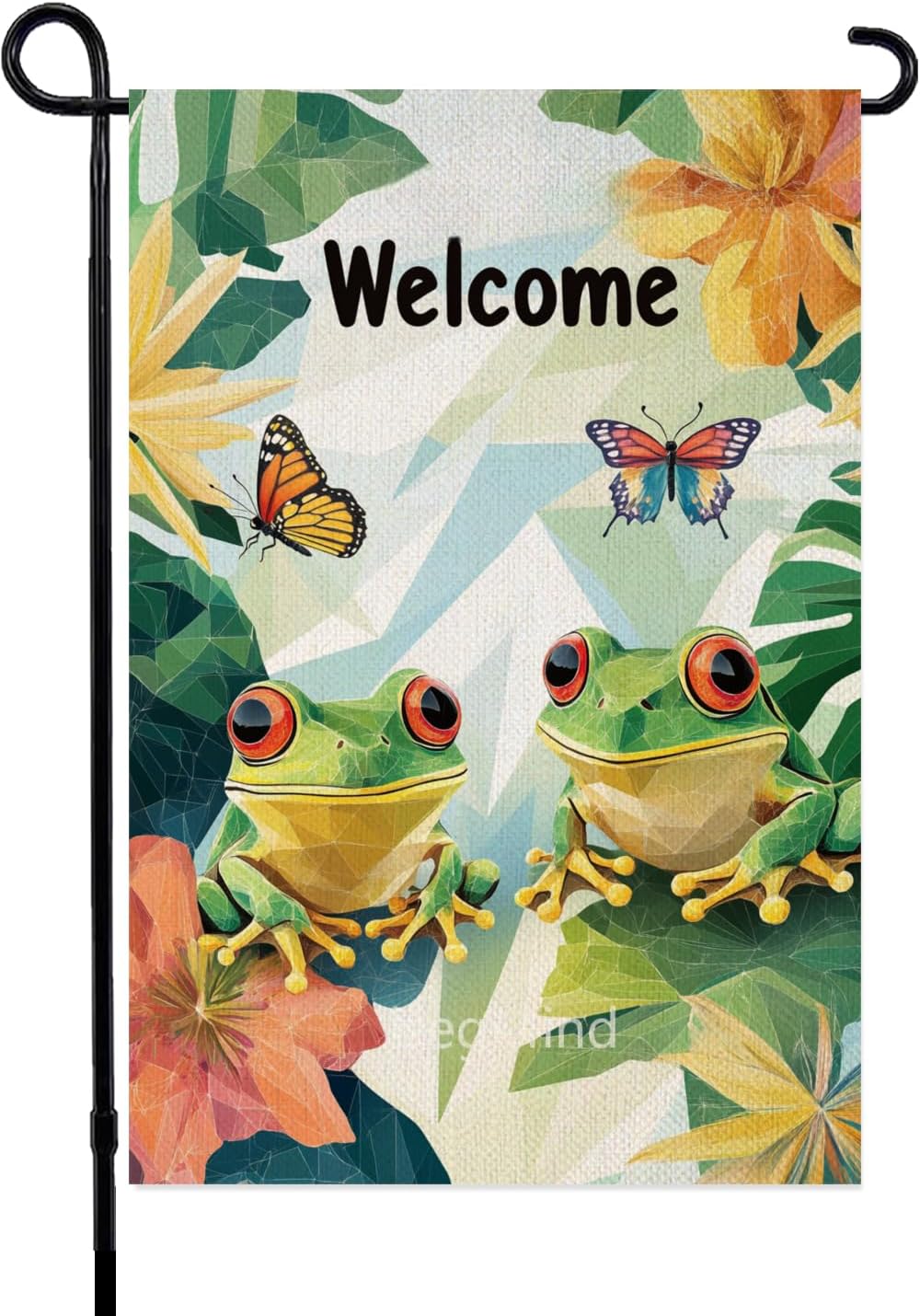 Amazon.com : IsegMind Spring Frog Garden Flag for Outside, Butterfly ...