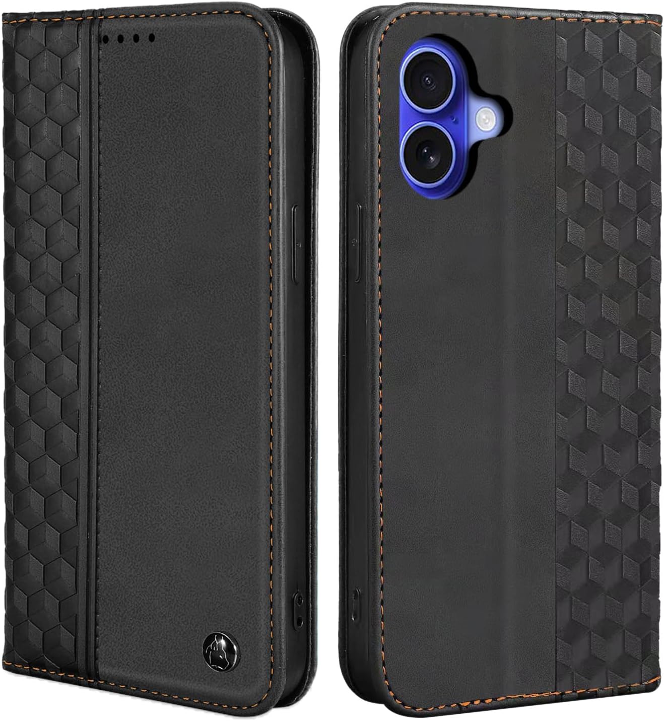 CXTCASE Case for iPhone 16, Shockproof PU Leather Flip Folio Cover with ...