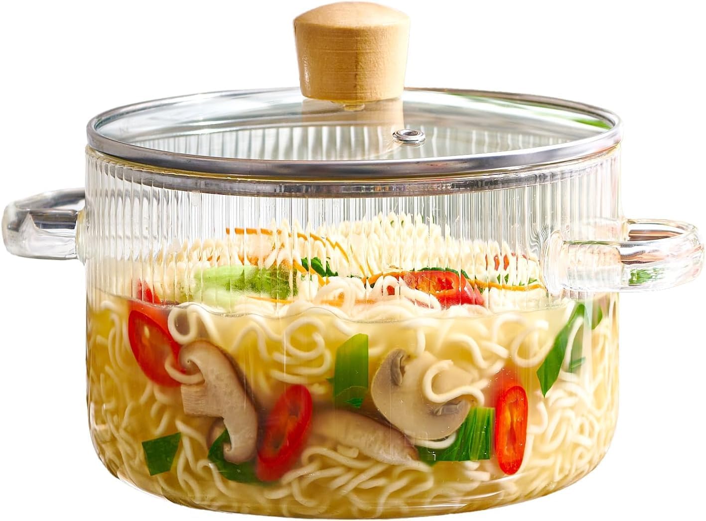 Amazon.com: Glass Pot With Lid, Glass Pots for Cooking On Stove, 1.8L ...