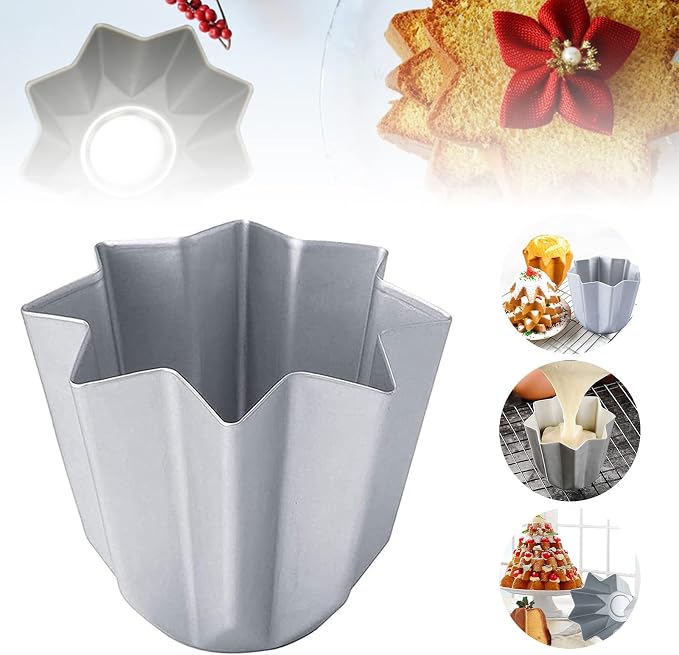 cdbz Pandoro Mold Octagonal Baking Pan Mold, Non-stick Mousse Cheese ...
