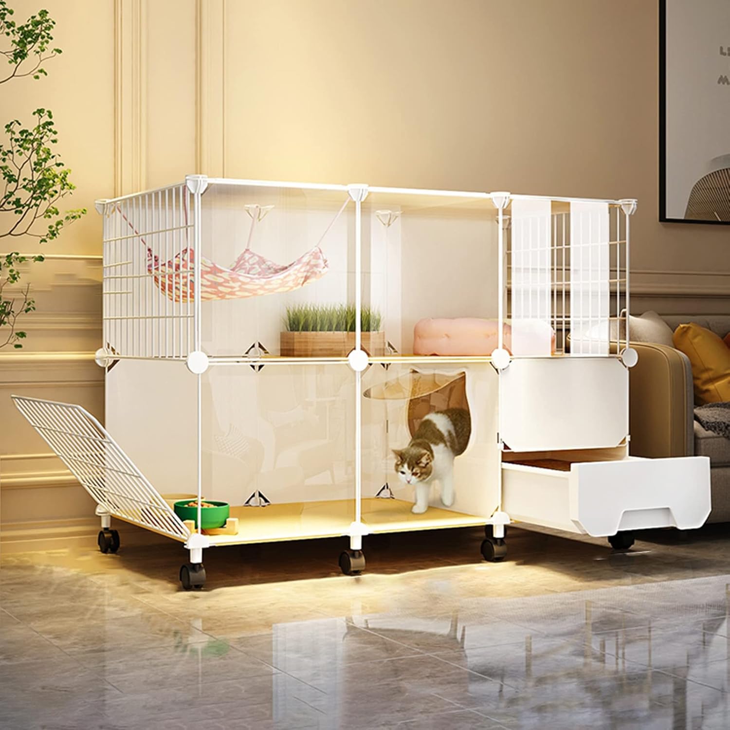 Cat Crate,Cat Cage,Cat Kennels for Indoor Cats,Cat Playpen for Indoor ...