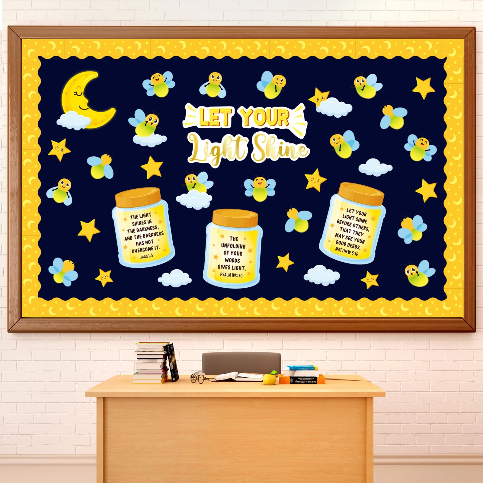 Amazon.com : Dispowreath 56 Pcs Religious Bulletin Board Sets Christian ...