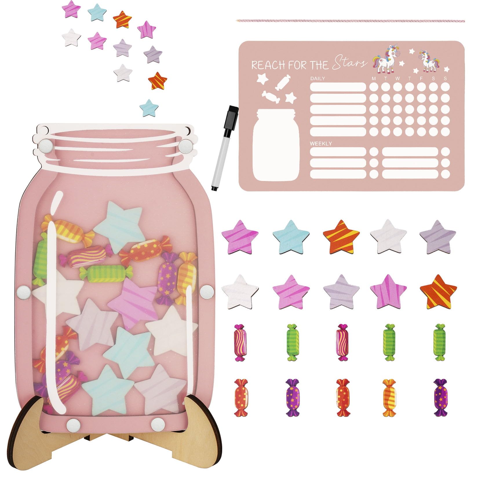 Amazon.com : Rewards Jar Chores Chart for Kids: Christmas Motivate ...