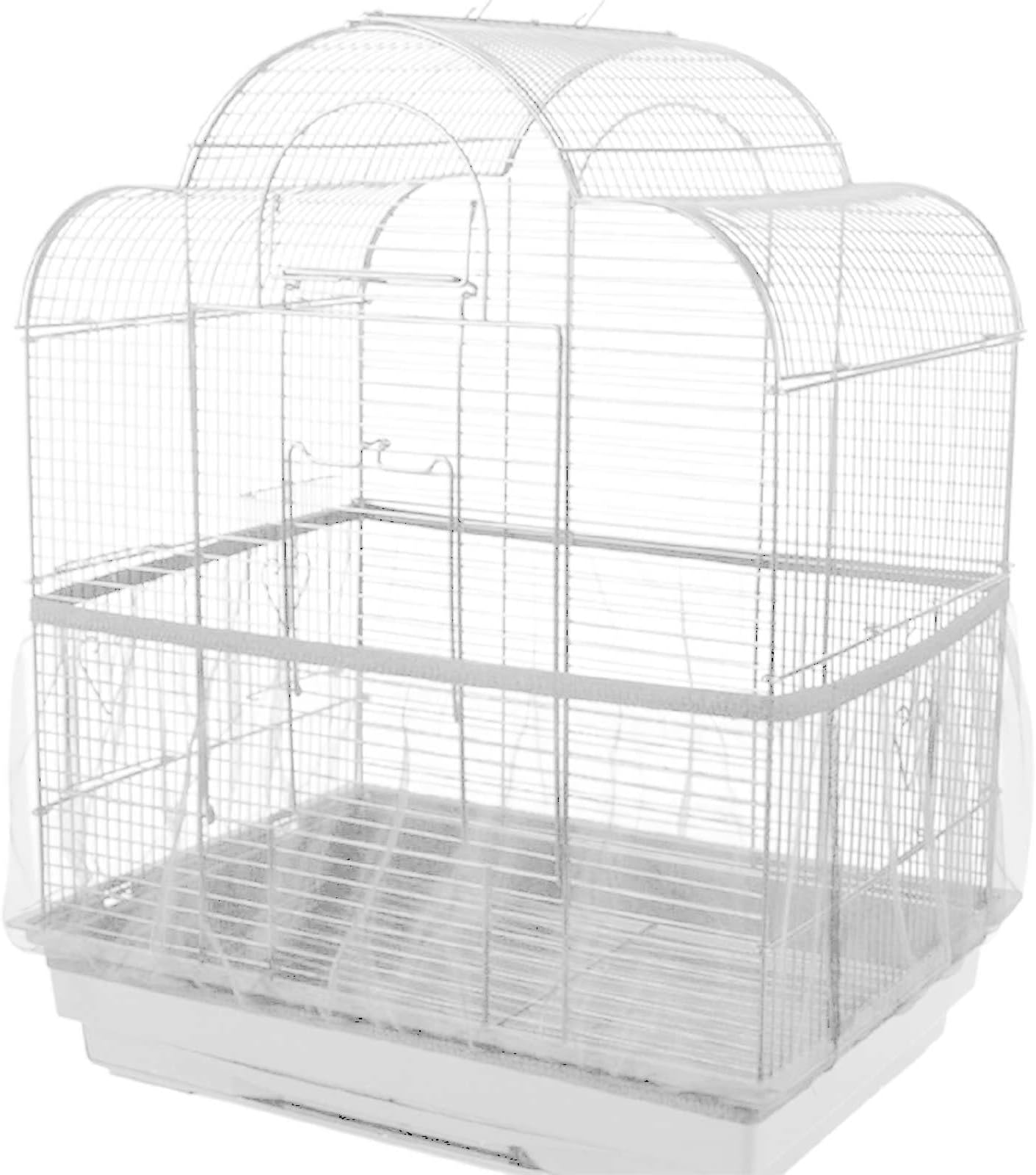 AOVNA Bird Cage Net Cover Seed Catcher Skirt Stretchy Seed Catcher ...