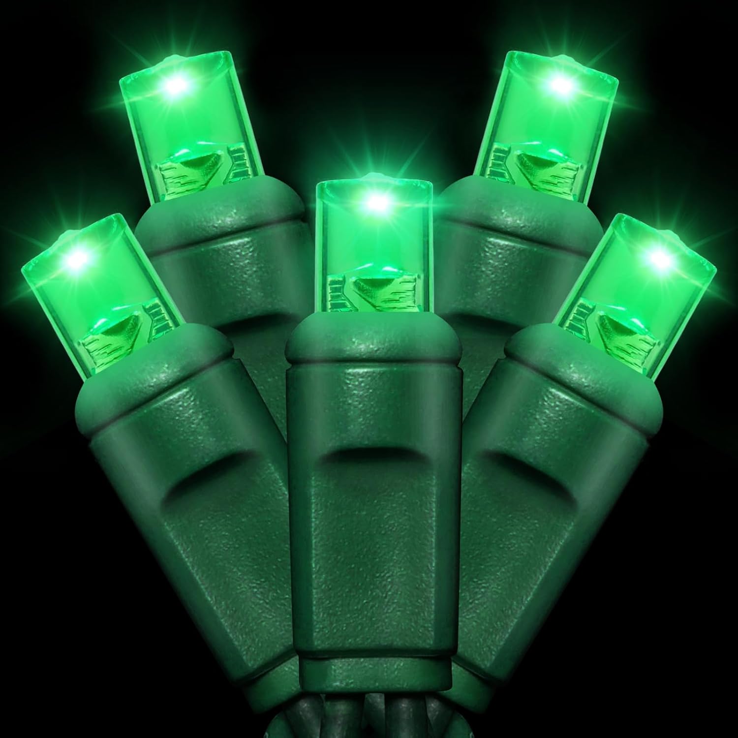 Amazon.com: JUSTPRO 25ft 50 Counts Green LED Christmas Lights ...