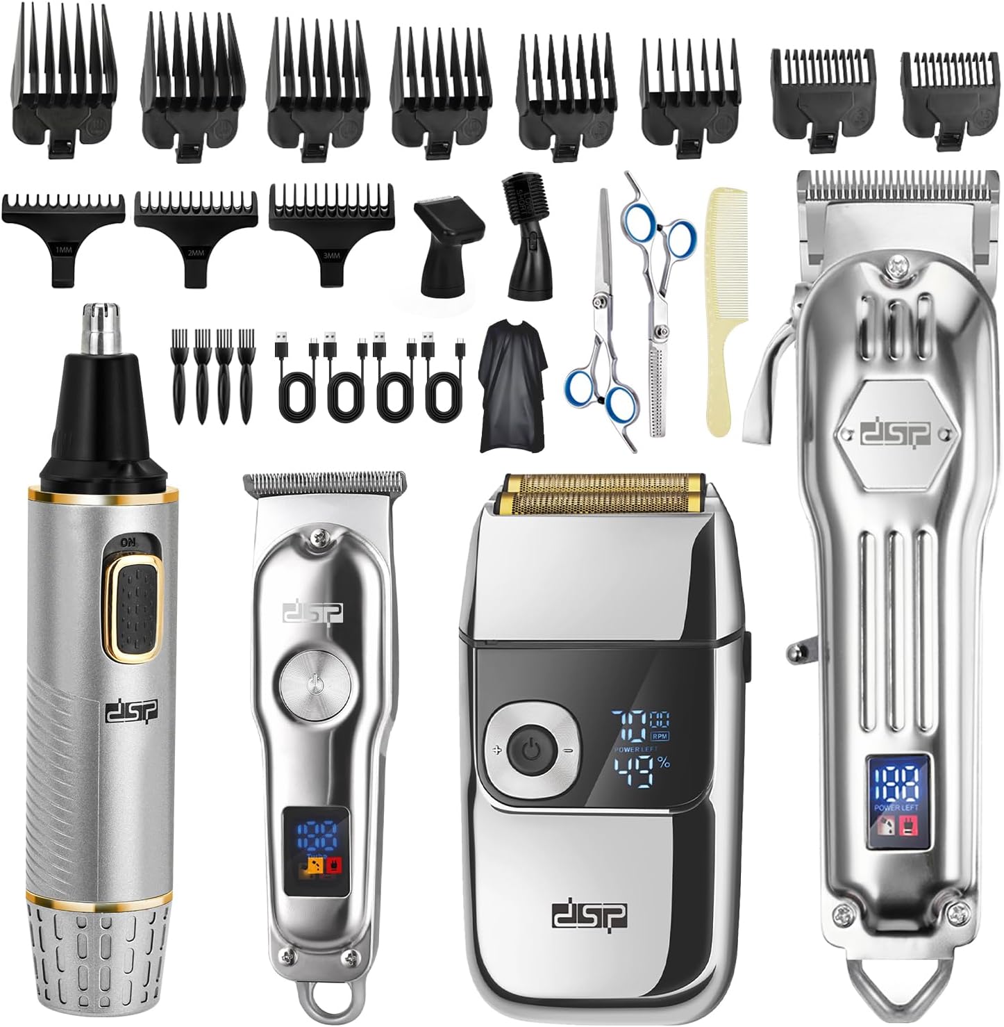 Amazon.com: DSP 4-in-1 Pro Barber Kit: Cordless Hair Clipper, Trimmer ...