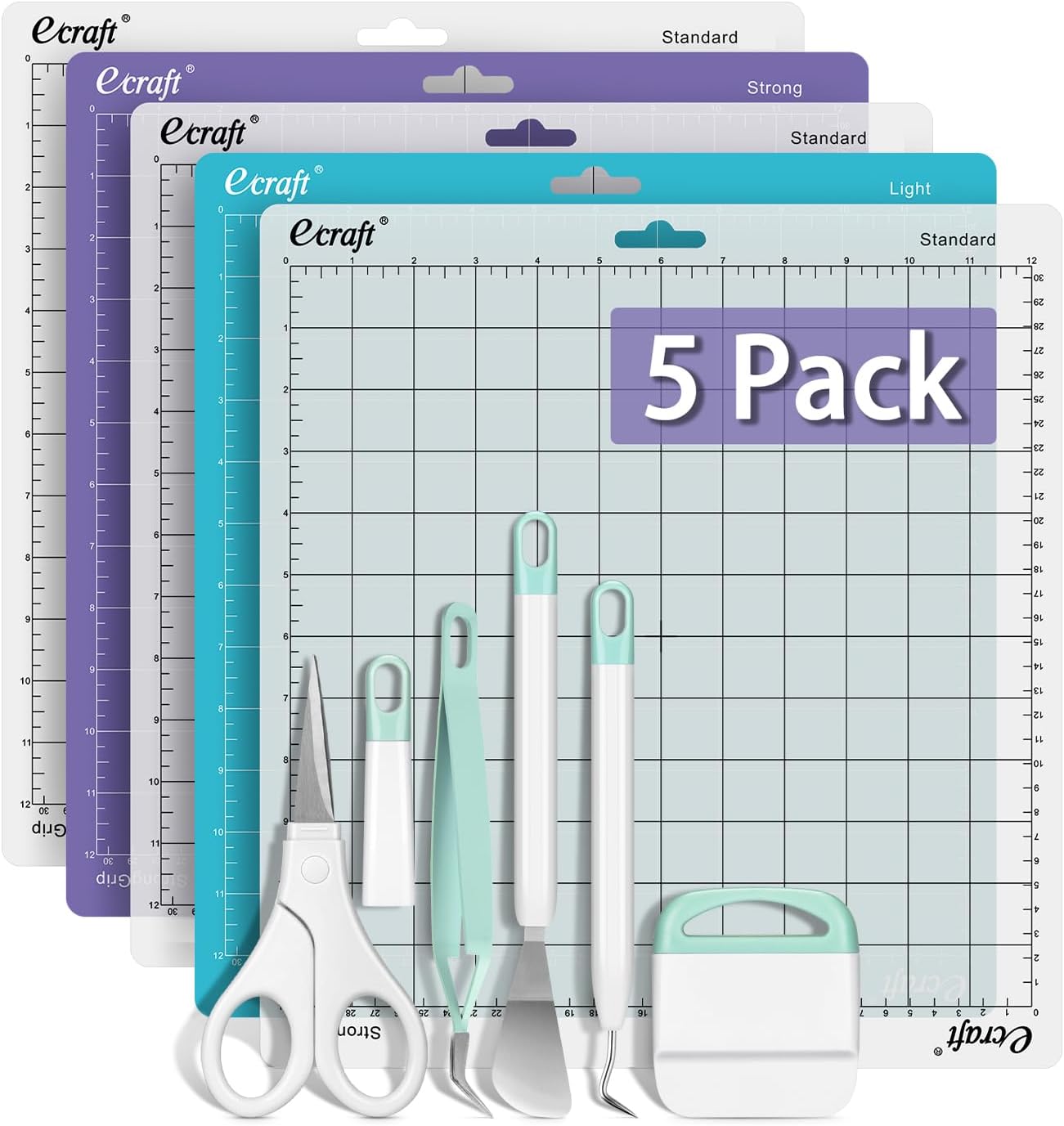 Amazon.com: Ecraft 12X12inch Cutting Mat for Silhouette Cameo (5 pack ...