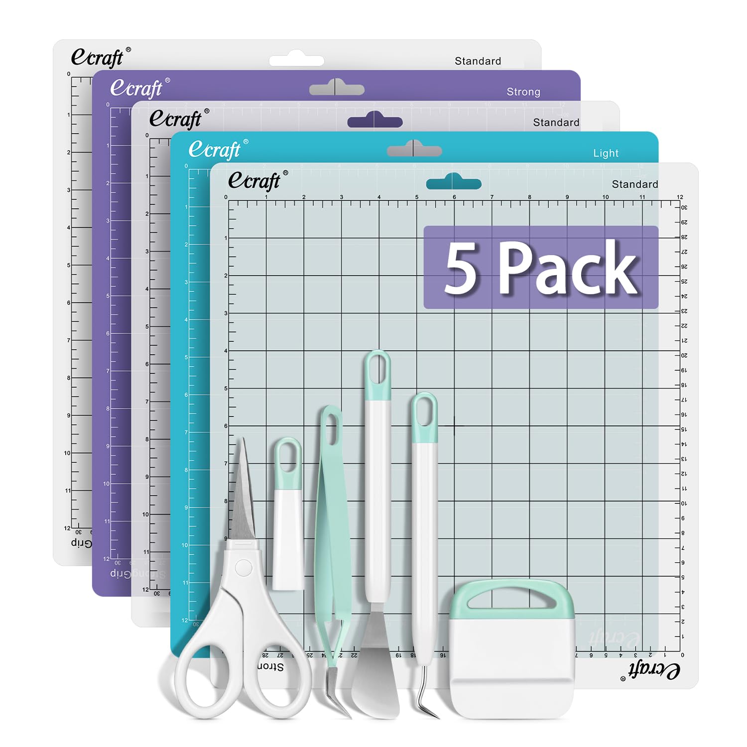 Amazon.com: Ecraft 12X12inch Cutting Mat for Silhouette Cameo (5 pack ...