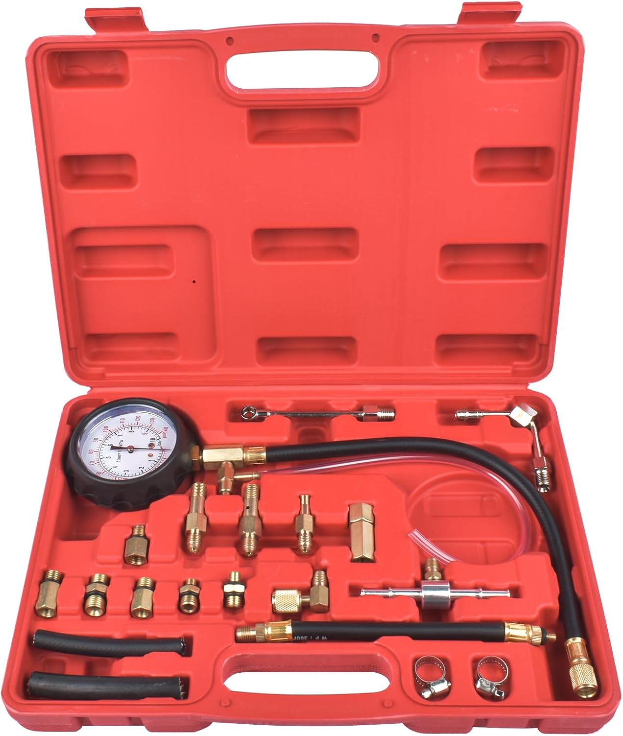 Amazon.com: Handor 0-140PSI Fuel Injector Injection Pump Tester Gauge ...