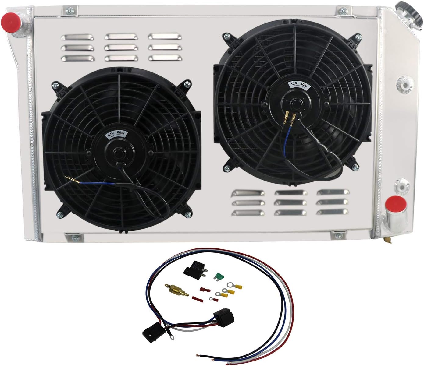 Amazon.com: Cubauto 4 Row Radiator For 1977-1982 Chevy Corvette C3 5.0L ...