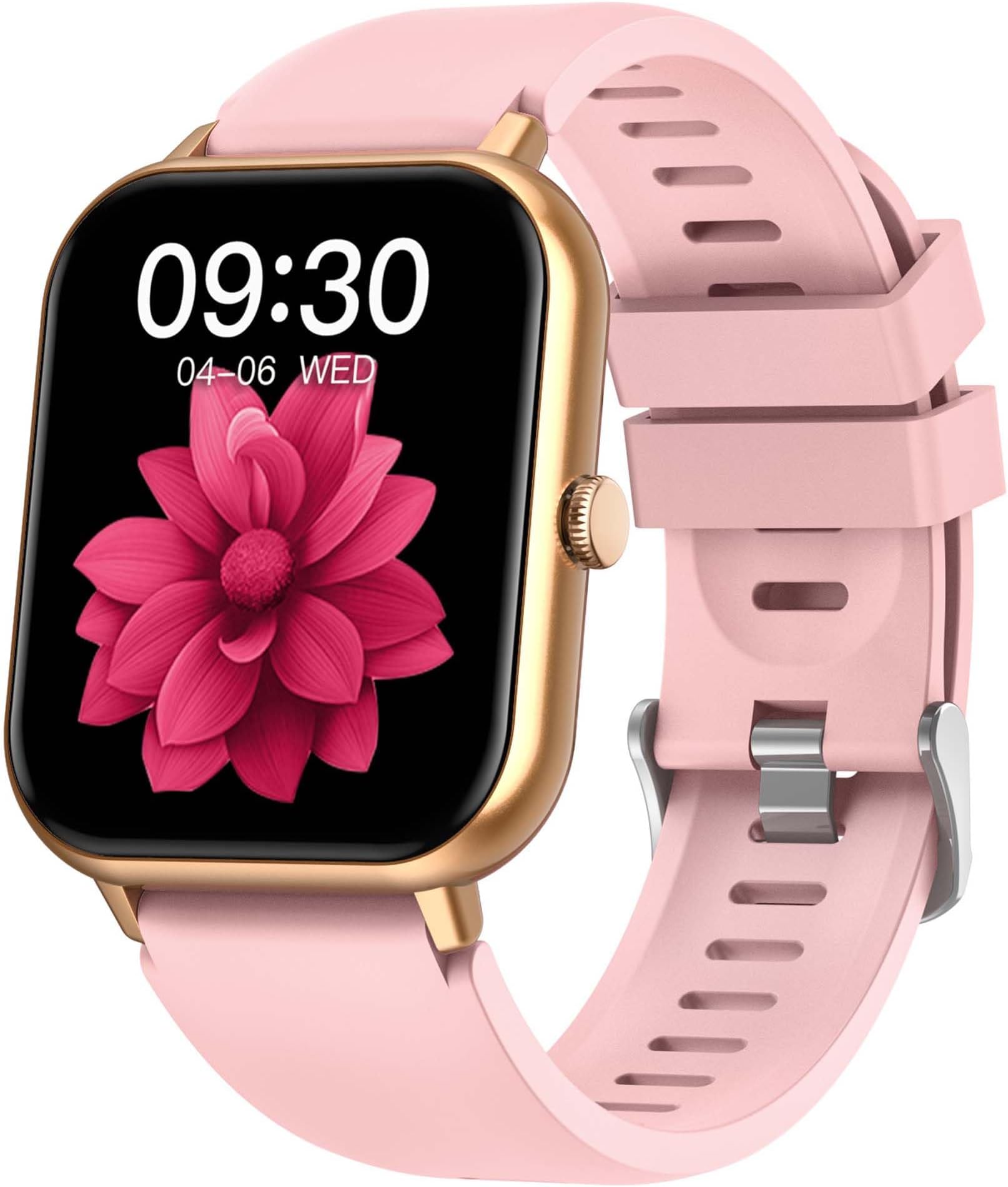 Amazon.com: Smart Watch for Women Fitness Tracker: Pink Smartwatch with ...