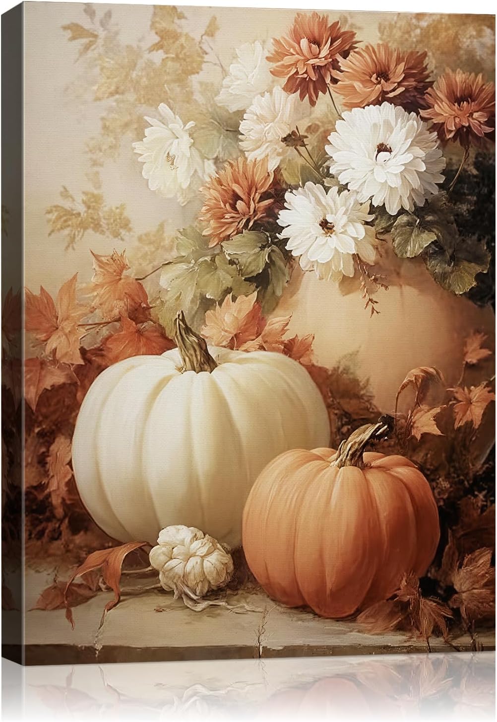 Amazon.com: AbcCustomize Fall Wall Art Pumpkin Floral Print, Vintage ...