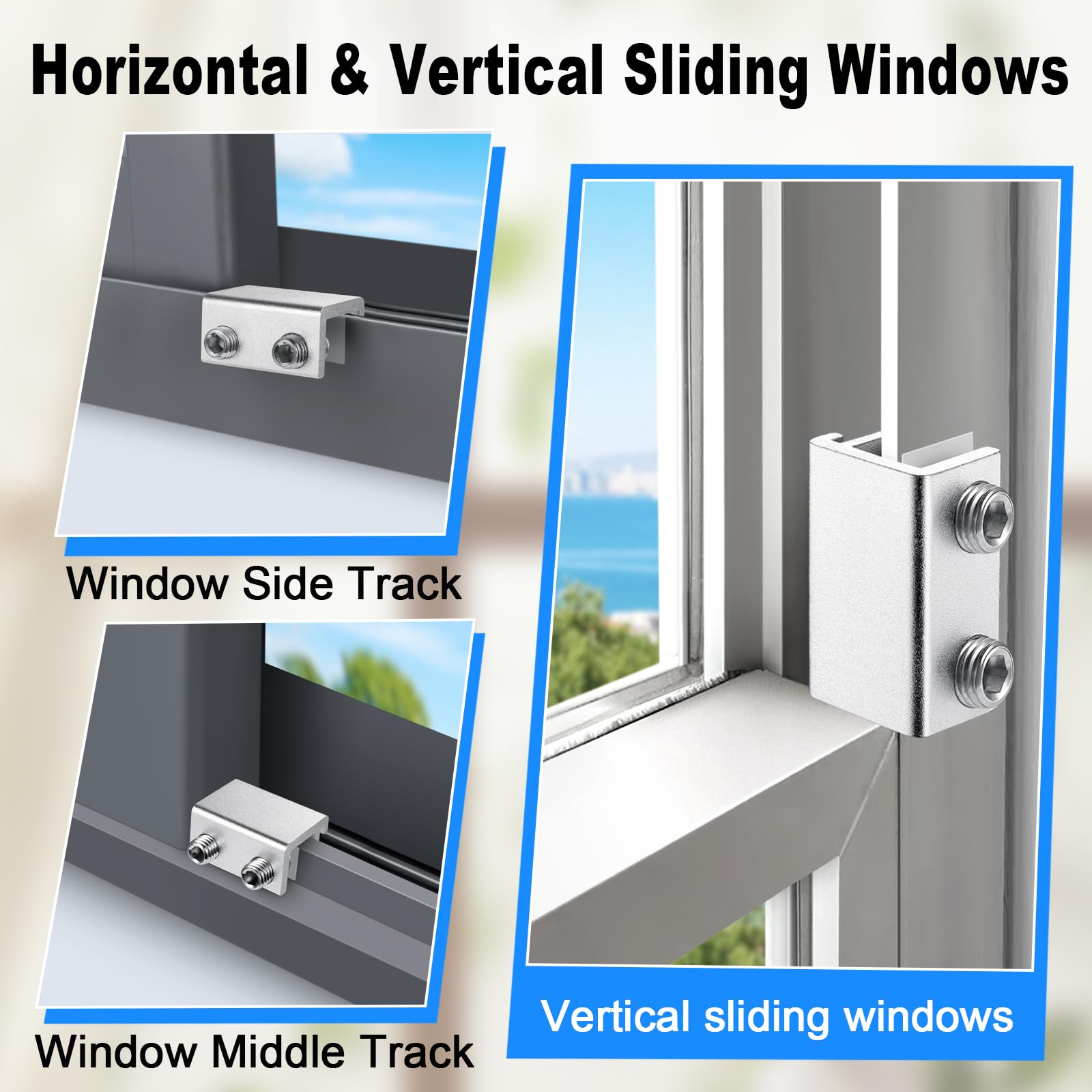 Snapklik.com : Sliding Window Locks (10 Sets), Window Locks For Up And ...