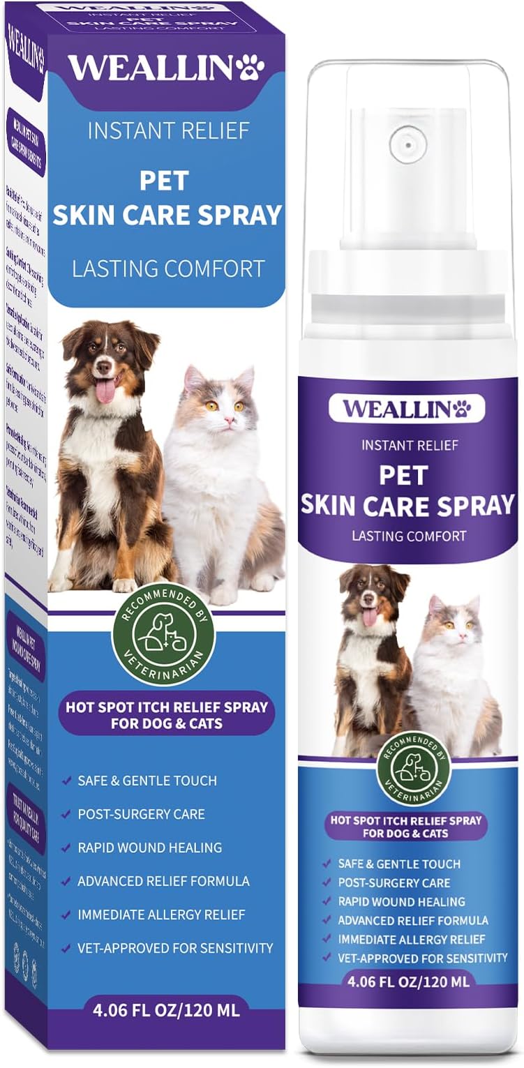 WEALLIN Hot Spot Itch Relief Spray for Dogs & Cats - Hot Spot Treatment ...
