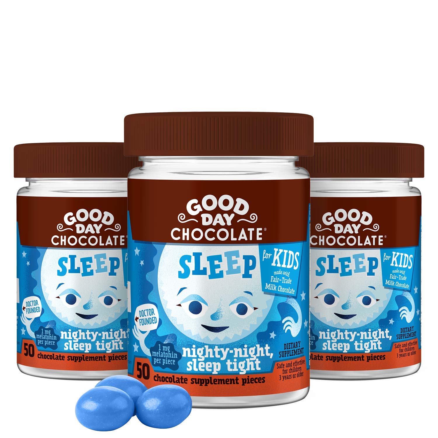 Good Day Chocolate Kids Sleep Chocolate Supplement 3 Pack 50 ...
