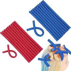 JEOPKO 20 Pieces Flexible Hair Curler,Foam Hair Rollers Heatless ...