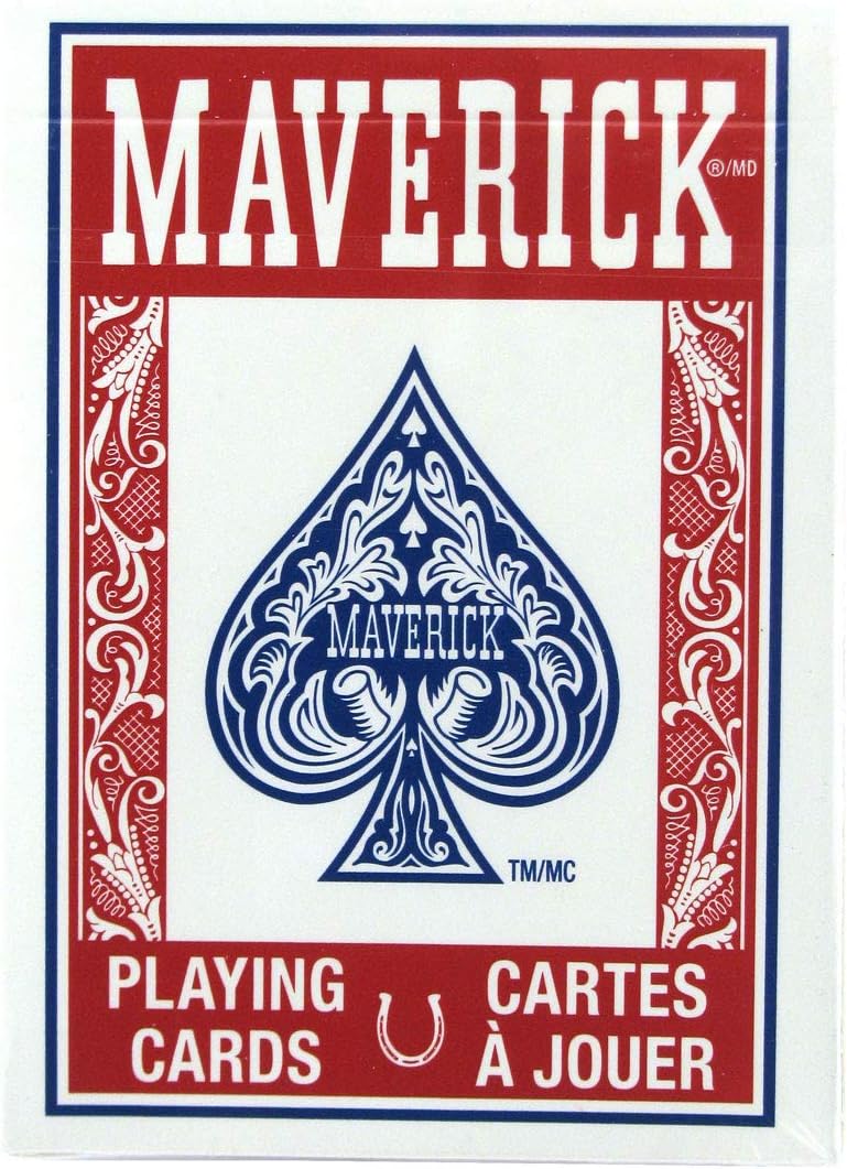 Amazon.com: Maverick Standard Index Playing Cards - 1 Sealed Red Deck ...