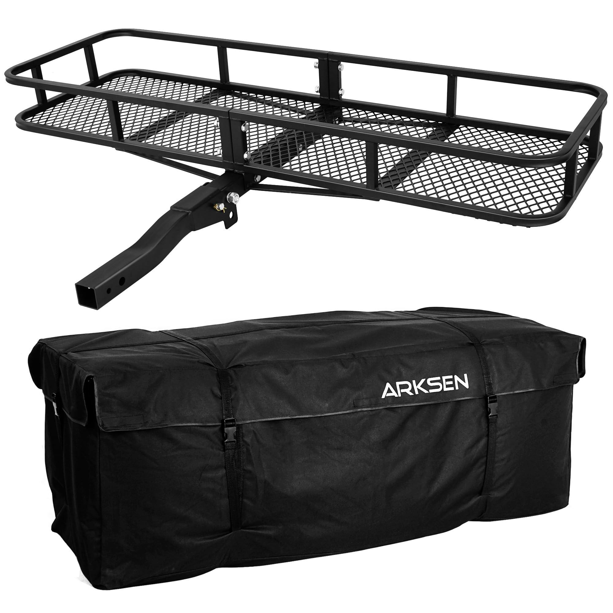 Amazon.com: ARKSEN Heavy Duty Angled Cargo Carrier Tow Hitch with Bag ...