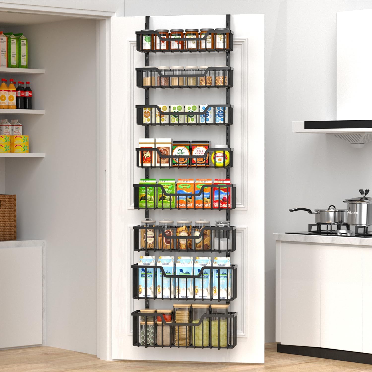 Amazon.com: VyGrow Over The Door Pantry Organizer, 8-Tier Pantry Door ...