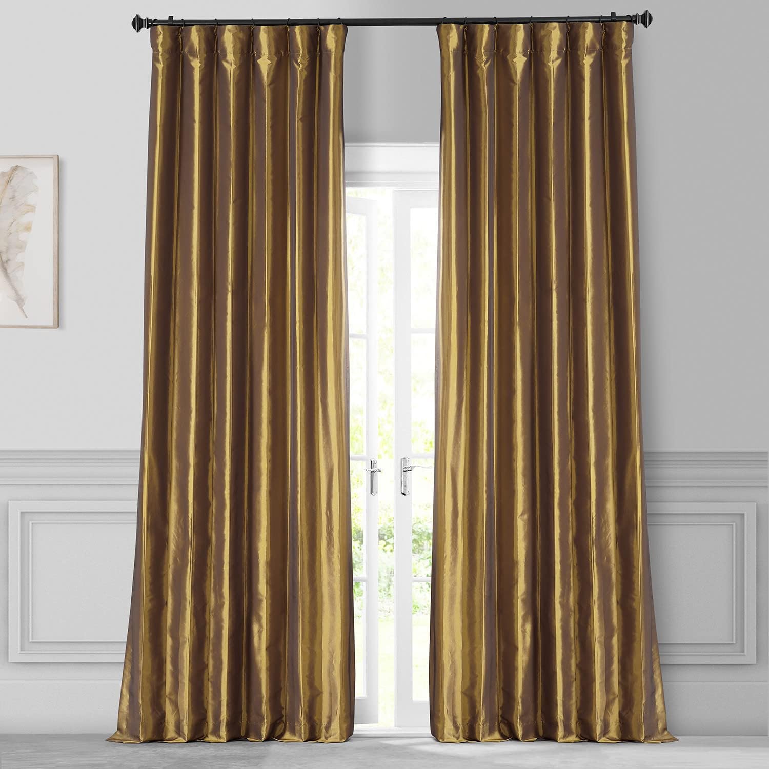 Amazon.com: HPD Half Price Drapes Faux Silk Taffeta Curtains for ...