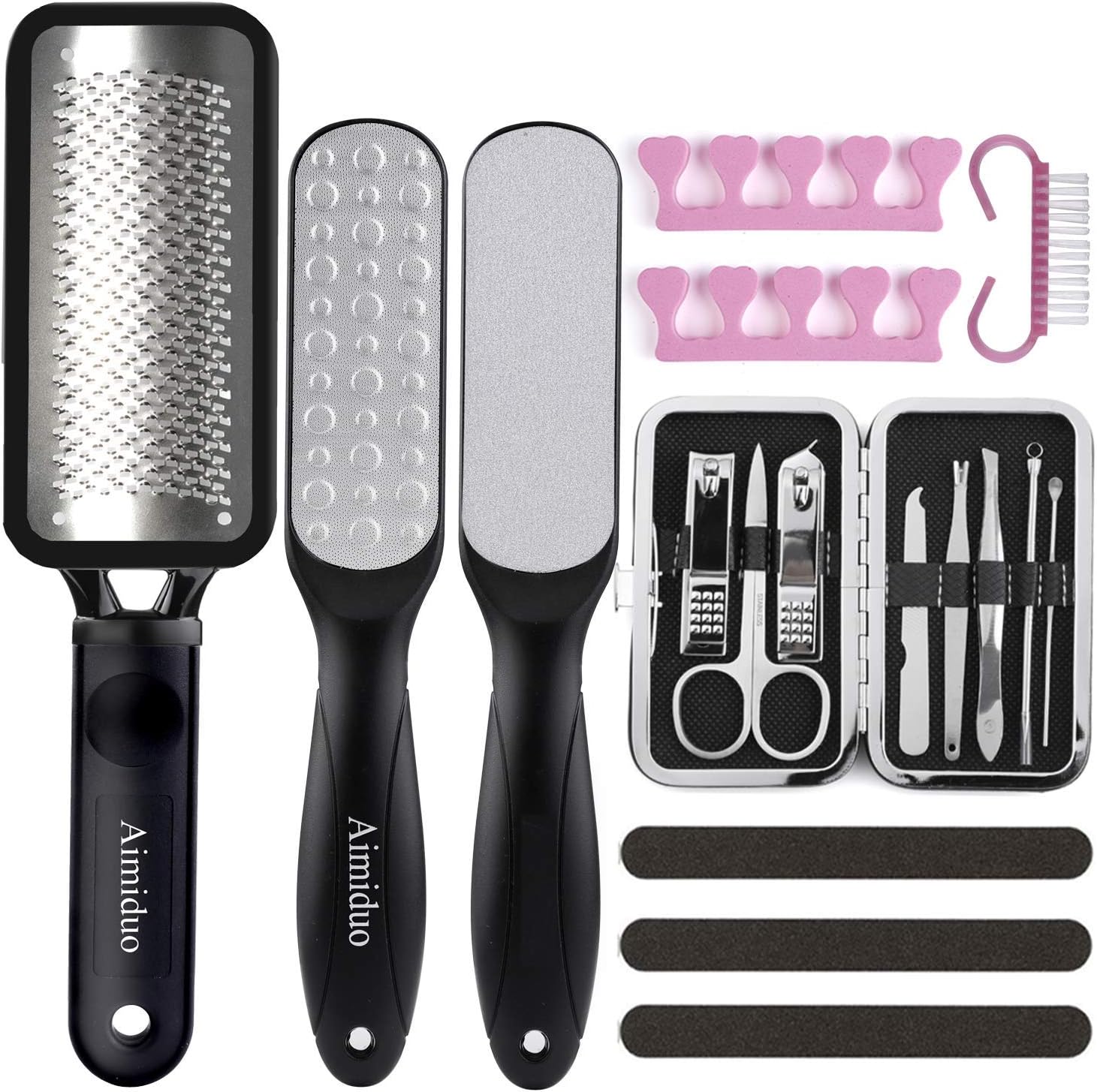 Amazon.com : 15 in 1 Pedicure Kit, Professional Foot File Kit Pedicure ...