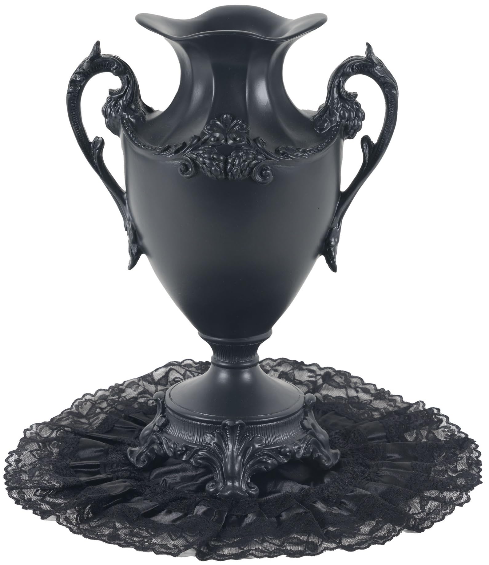 Amazon.com: Gothic Victorian Resin Flower Vase Black 14" – Creepy Lace ...