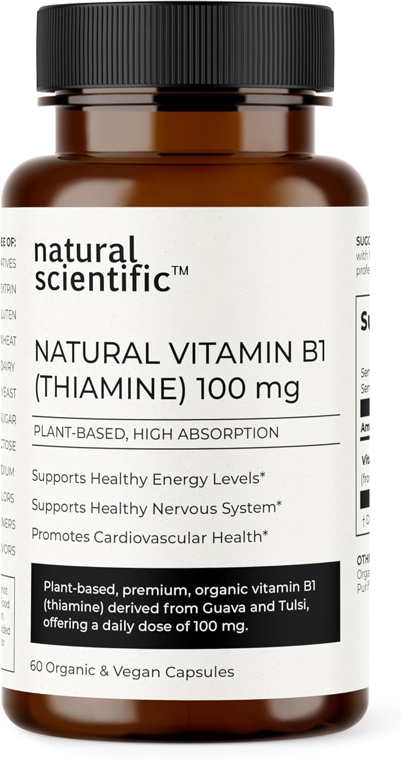 Vitamin B1 (Thiamine) Supplement 100mg - from Organic Guava and Tulsi ...
