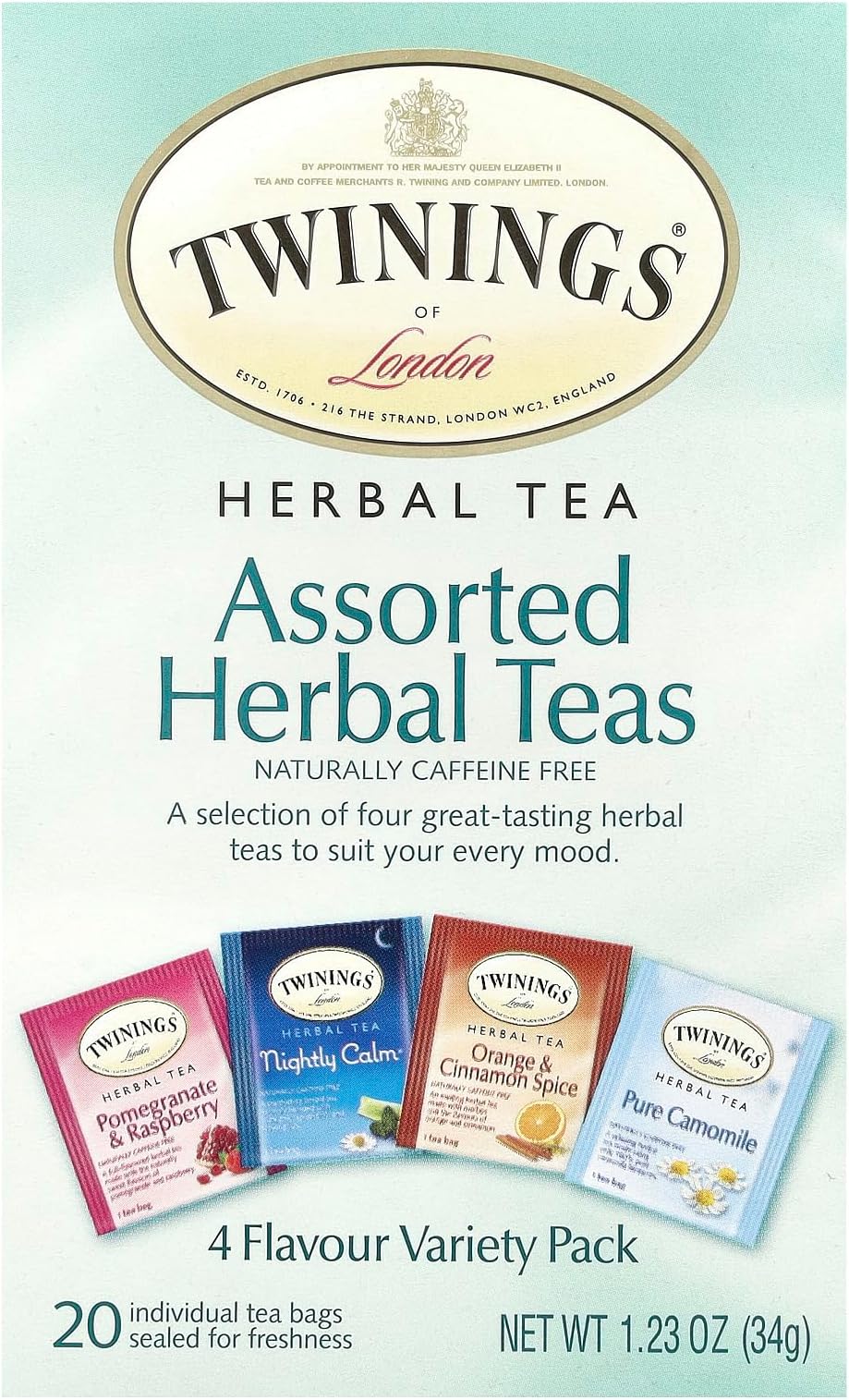 Amazon.com : Twinings Assorted Herbal Tea, 20 ct : Grocery Tea Sampler ...