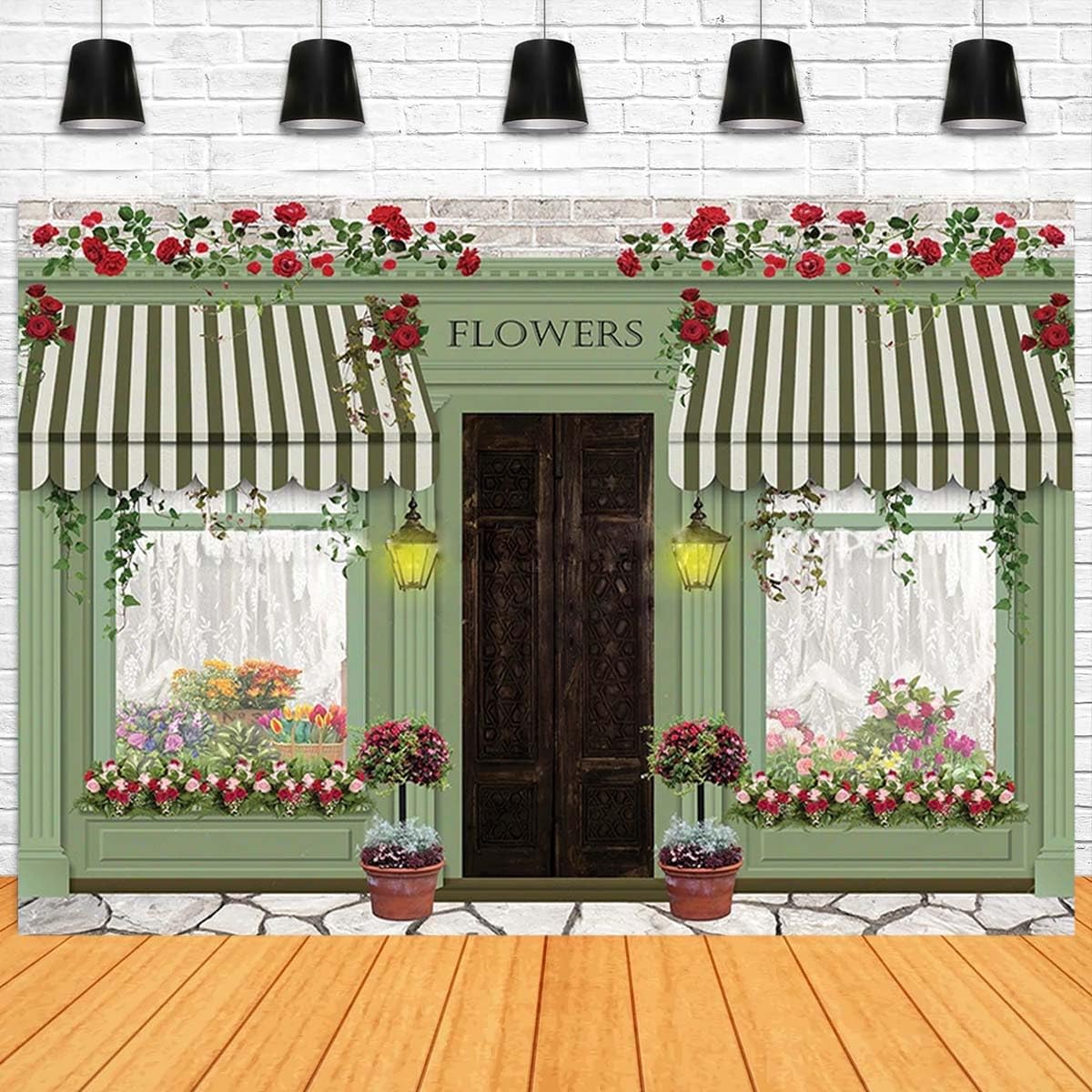 Amazon.com : Flower Market Photography Background Spring Pink Flowers ...