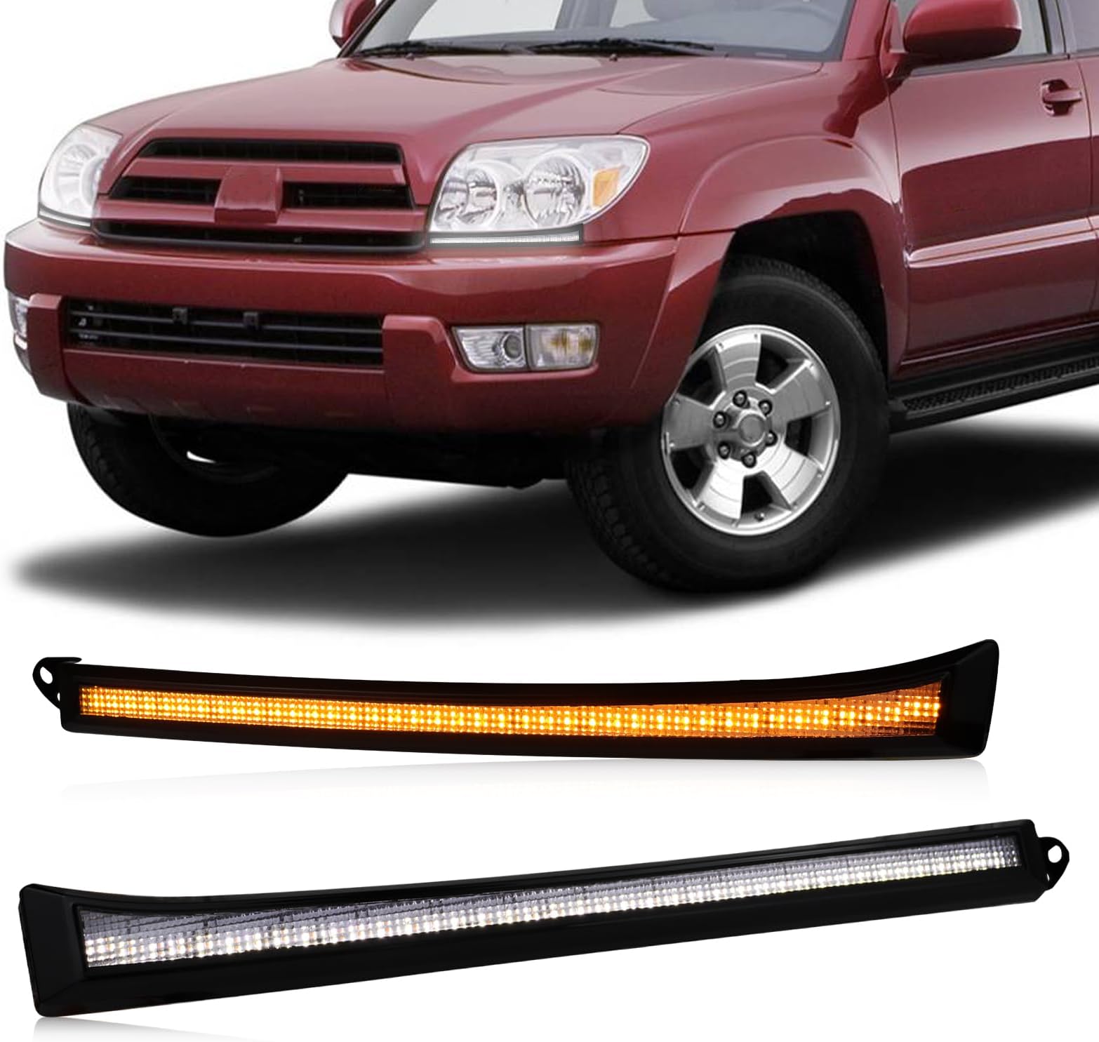 Amazon.com: PGTOPONE Switchback White/Amber LED Front Side Marker ...