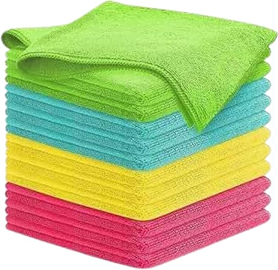 Amazon.com: MIRACLEAN Microfiber Cleaning Cloths 12 Pack - 12 x 12 ...