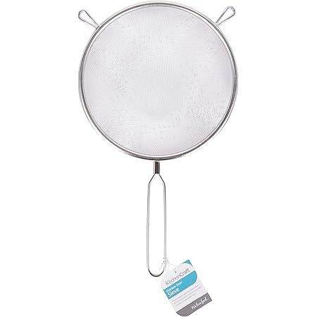 KitchenCraft Large Sieve 20 cm, Stainless Steel, Ideal for Baking and ...