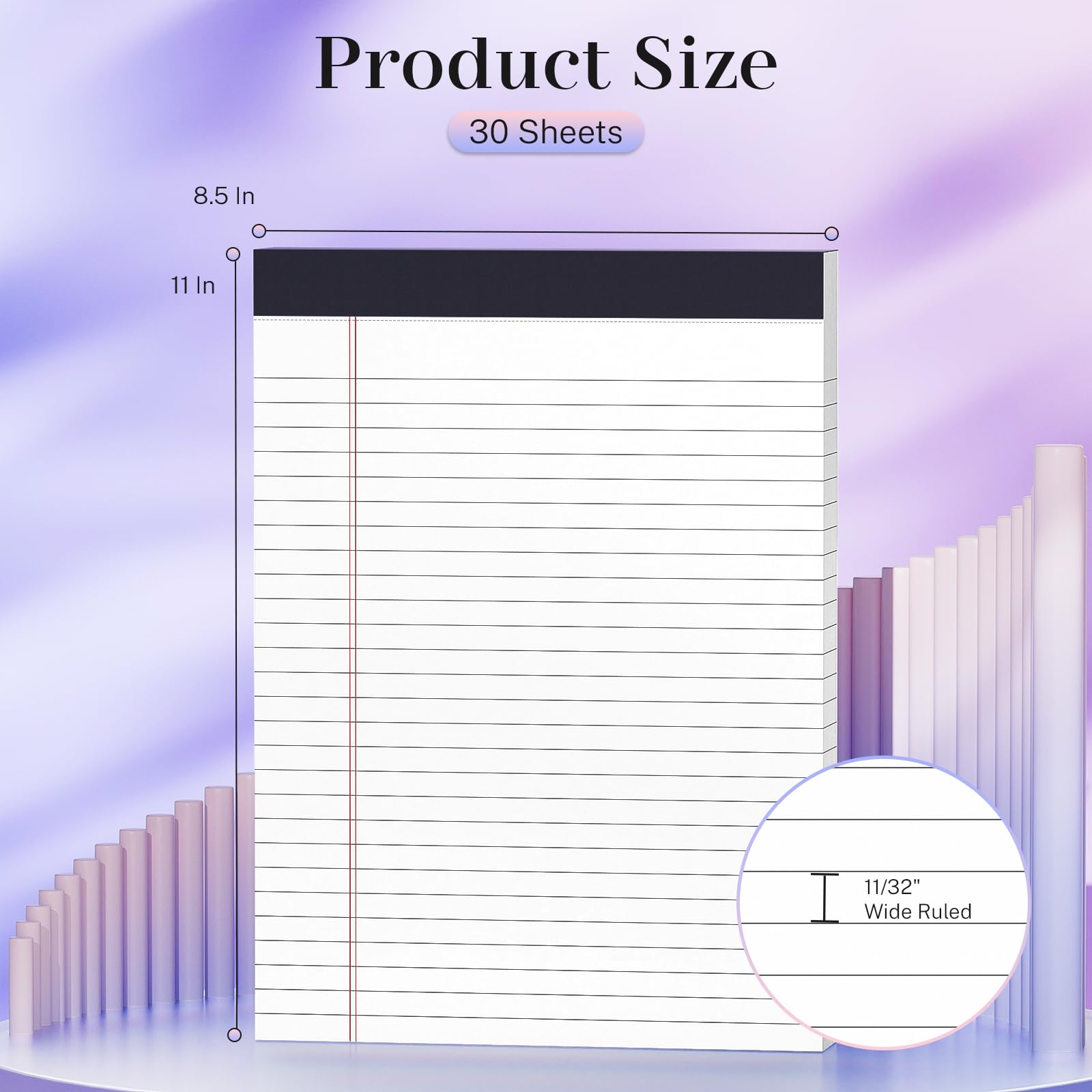 Snapklik.com : 3 Pack Legal Pads 8.5 X 11 White Note Pads 8.5 X 11 ...