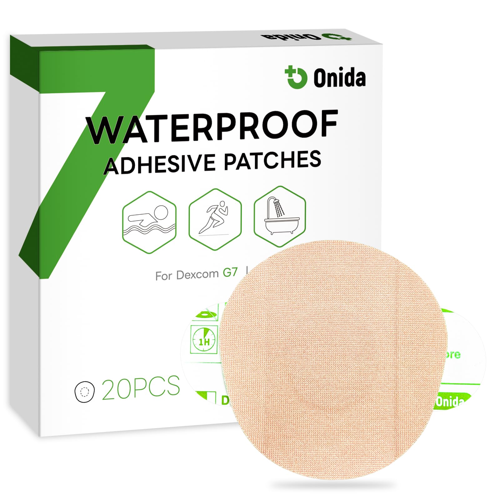 Buy Onida Dexcom G7 Adhesive Patches 20PCS,Waterproof Over Patches for ...