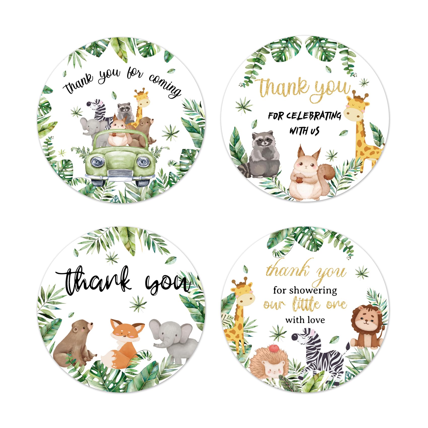 Amazon.com: 200 Pieces Baby Shower Stickers, UNIIDECO Safari Stickers ...