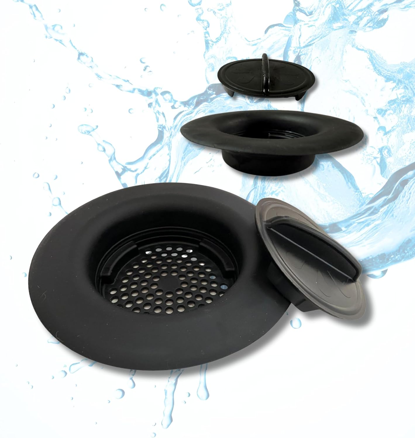 Flex Strainer 2-in-1 Kitchen Sink Drain Strainer and Stopper, BPA-Free ...